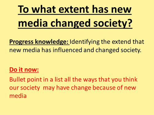 AQA GCSE Sociology - The influence of mass media on society | Teaching ...