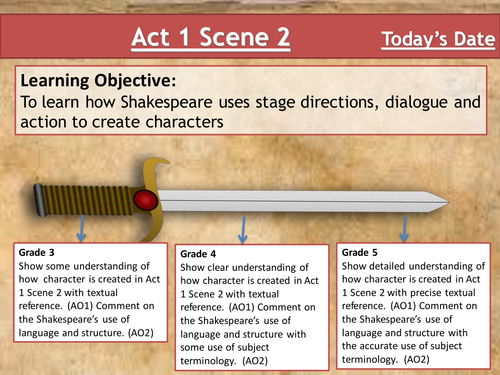 Macbeth - Lesson 3- Looking at Act 1, Scene 2 - Tailored for the new ...