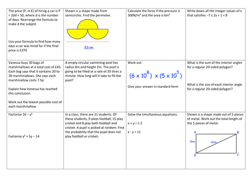 Mixed revision sheet 3 | Teaching Resources