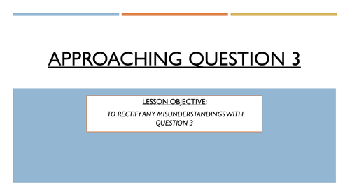 Aqa Lang Paper 1 Question 3 Structure Teaching Resources