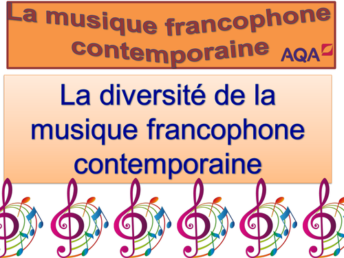 Diversité de la musique francophone contemporaine / French / Français ...