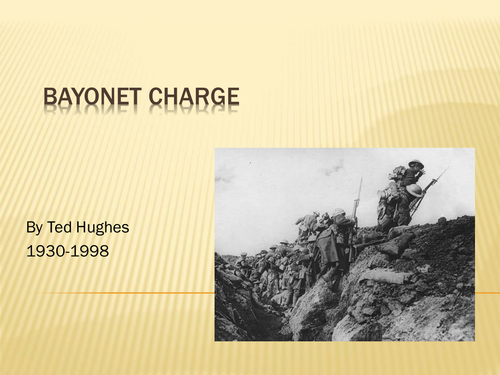 GCSE Poetry Analysis of Bayonet Charge With Lots of Activities Suitable ...