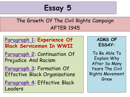 Higher History USA: Essay 5 Development of the Civil Rights Movement ...