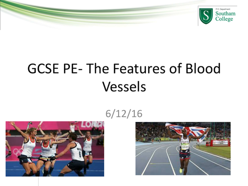 Edexcel GCSE PE 2016 9-1 Blood Vessels | Teaching Resources