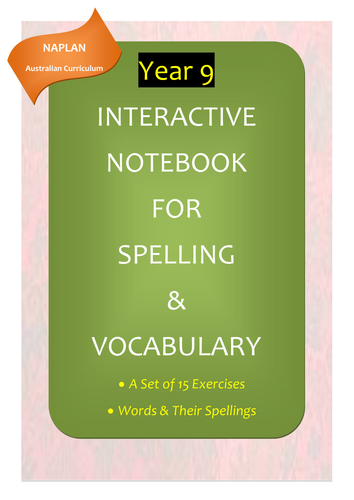 NAPLAN: Year 9 Interactive Notebook for Spelling & Vocabulary ...