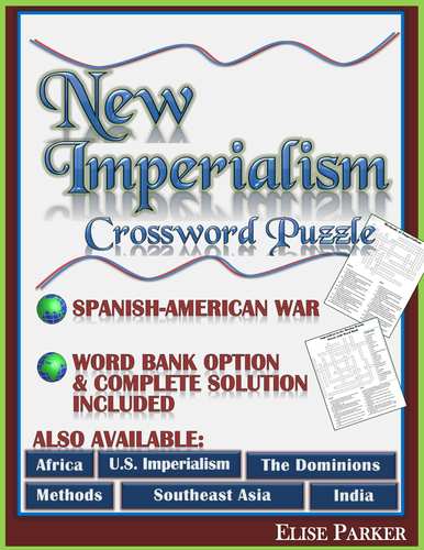 New Imperialism Crossword Puzzle: The Spanish American War Crossword ...
