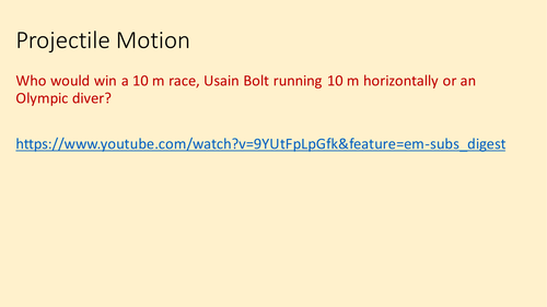 Projectile Motion | Teaching Resources Projectile Motion | Teaching Resources