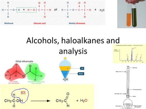 OCR AS chemistry - Alcohols, haloalkanes and analyis | Teaching Resources