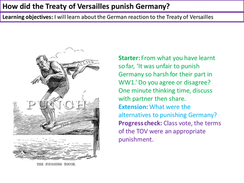 German reactions to the Treaty of Versailles | Teaching Resources