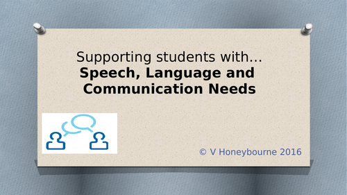 Staff CPD: An introduction to speech, language and communication needs ...