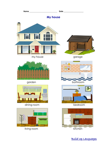 My house Rooms Furniture vocabulary | Teaching Resources