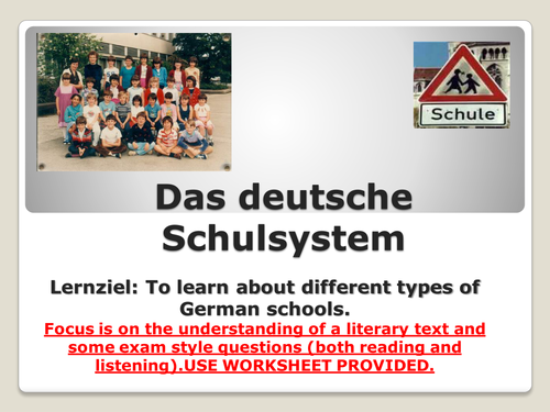 Secondary German resources: describing your school