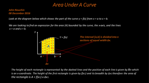 Area under a curve | Teaching Resources