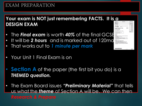 Product design mock exam revision | Teaching Resources
