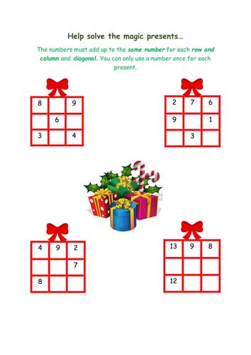 Magic Number Squares Problem Solving | Teaching Resources Magic Number Squares Problem Solving | Teaching Resources