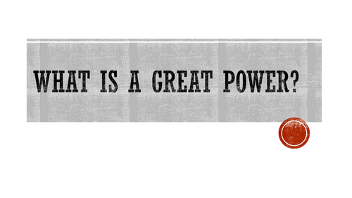 Lesson for introduction to great powers with top trumps cards ...