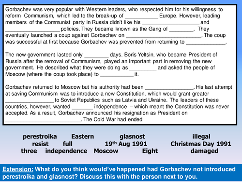 Cold War Collapse of the USSR | Teaching Resources