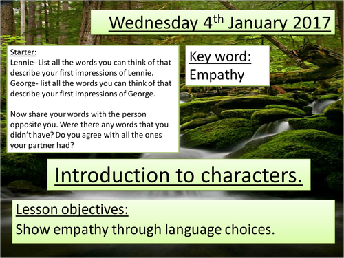 Empathy writing with Of Mice and Men | Teaching Resources