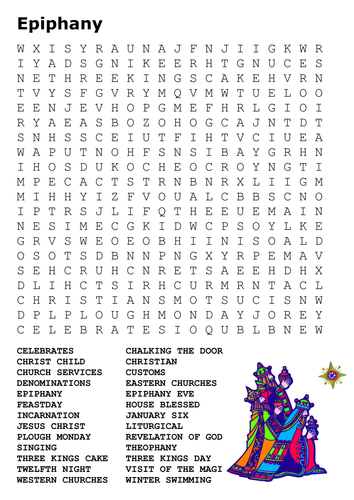 Epiphany Word Search | Teaching Resources