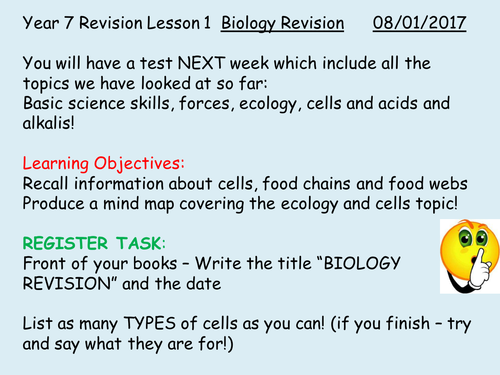 Revision Y7 Cells and Ecology | Teaching Resources
