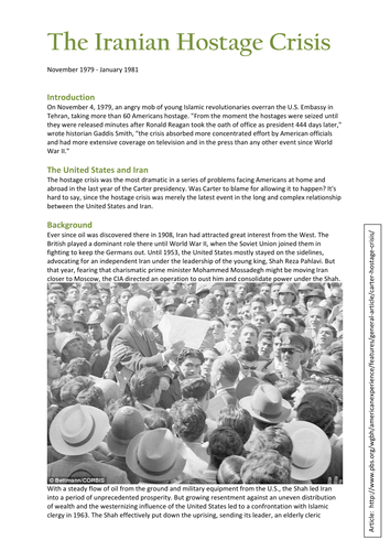 The Iranian Hostage Crisis | Teaching Resources