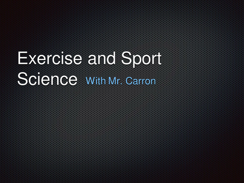 Exercise and sports science lessons presentation | Teaching Resources