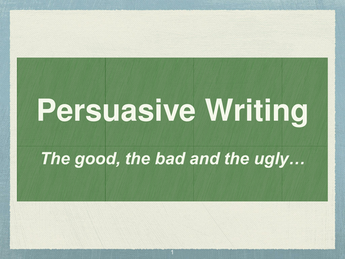 Persuasive text writing powerpoint | Teaching Resources