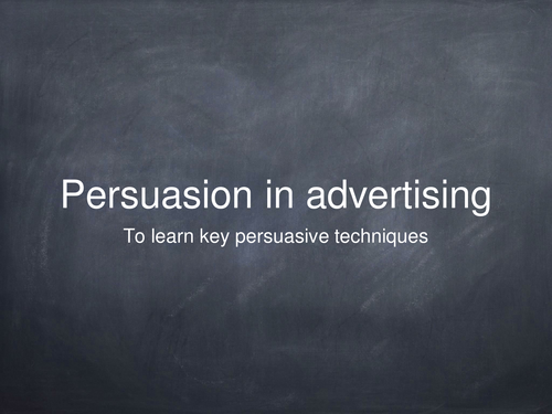 Introduction to advertising - persuasive writing unit | Teaching Resources