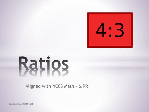 Ratios - 6.RP.1 | Teaching Resources