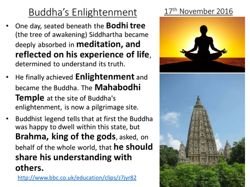 AQA RS A New Specification - Buddhist Beliefs - Buddha's Enlightenment ...