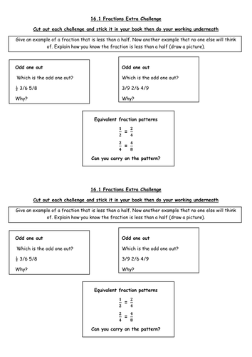 Fractions reasoning mastery y3 | Teaching Resources