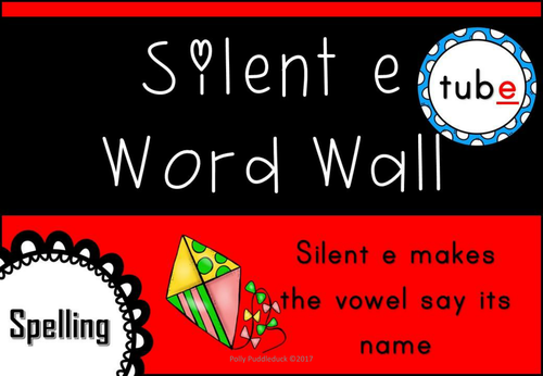 Silent E Word Wall | Teaching Resources
