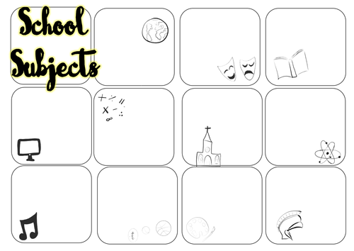 School Subjects Worksheet | Teaching Resources