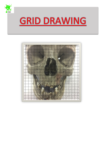 Art. Skull Grid Drawing 10 | Teaching Resources