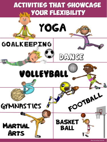 PE Poster: Activities that Showcase your Flexibility | Teaching Resources