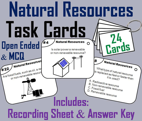 Natural Resources Task Cards | Teaching Resources Natural Resources Task Cards | Teaching Resources