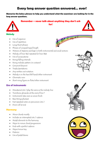 GCSE Every Long Answer Question... Answered! | Teaching Resources