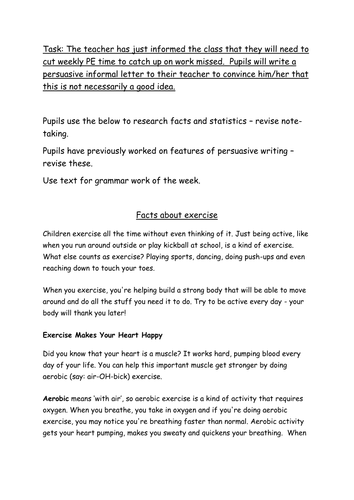 Why PE is good for children and giving some statistics - to use in ...