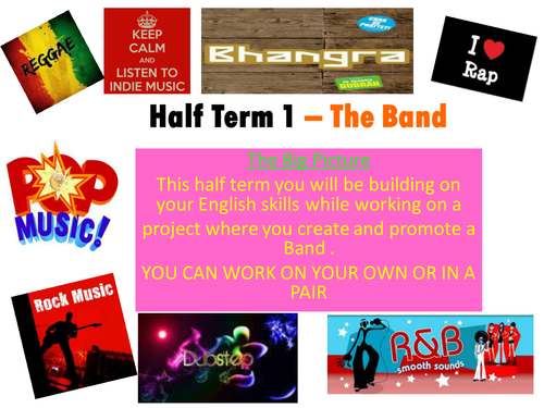 Make a rock band project 1 | Teaching Resources
