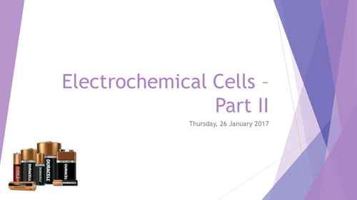 Electrochemical Cells | Teaching Resources