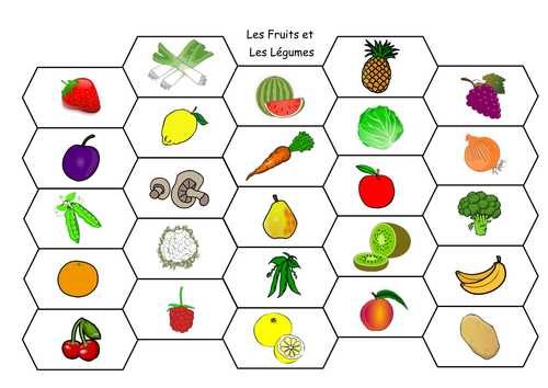 FRENCH - LES FRUITS ET LES LÉGUMES - BLOCKBUSTERS | Teaching Resources