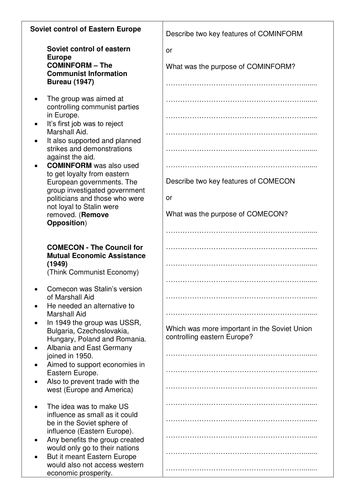 Soviet control of eastern Europe | Teaching Resources