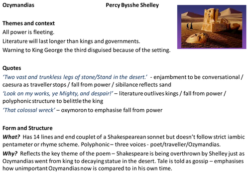 New AQA GCSE English Literature Power and Conflict poetry revision ...