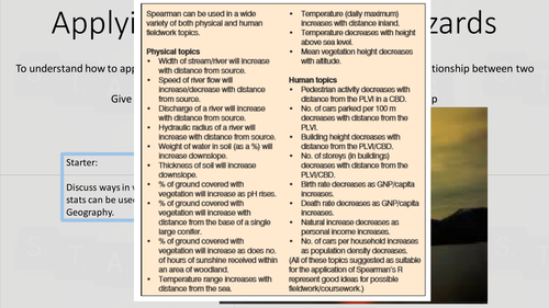 Statistics in Geography | Teaching Resources