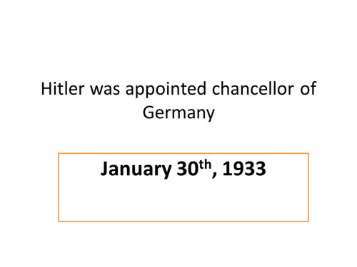 Timeline of Nazi Germany | Teaching Resources