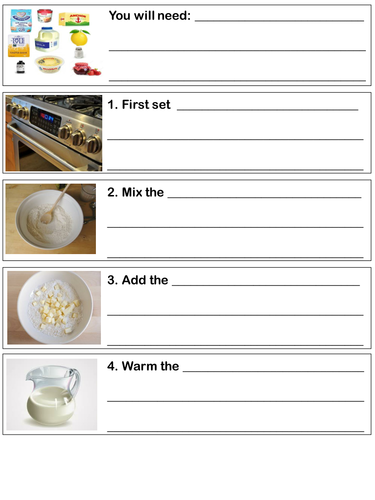 Instruction writing- How to make scones | Teaching Resources