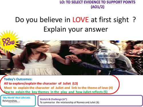 A variety of reading and writing tasks for Romeo and juliet | Teaching ...