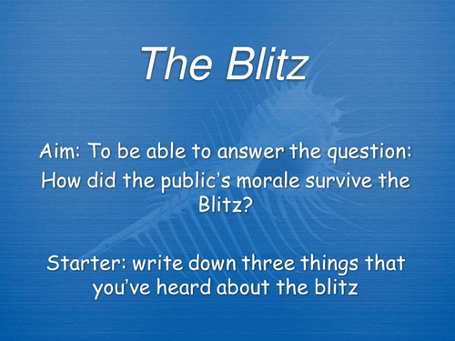 The London Blitz | Teaching Resources