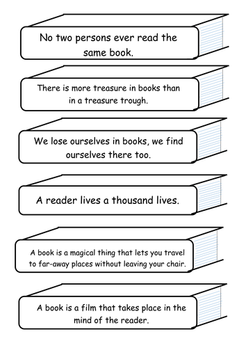 Reading bookmarks | Teaching Resources
