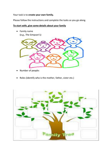 Create your own Family | Teaching Resources